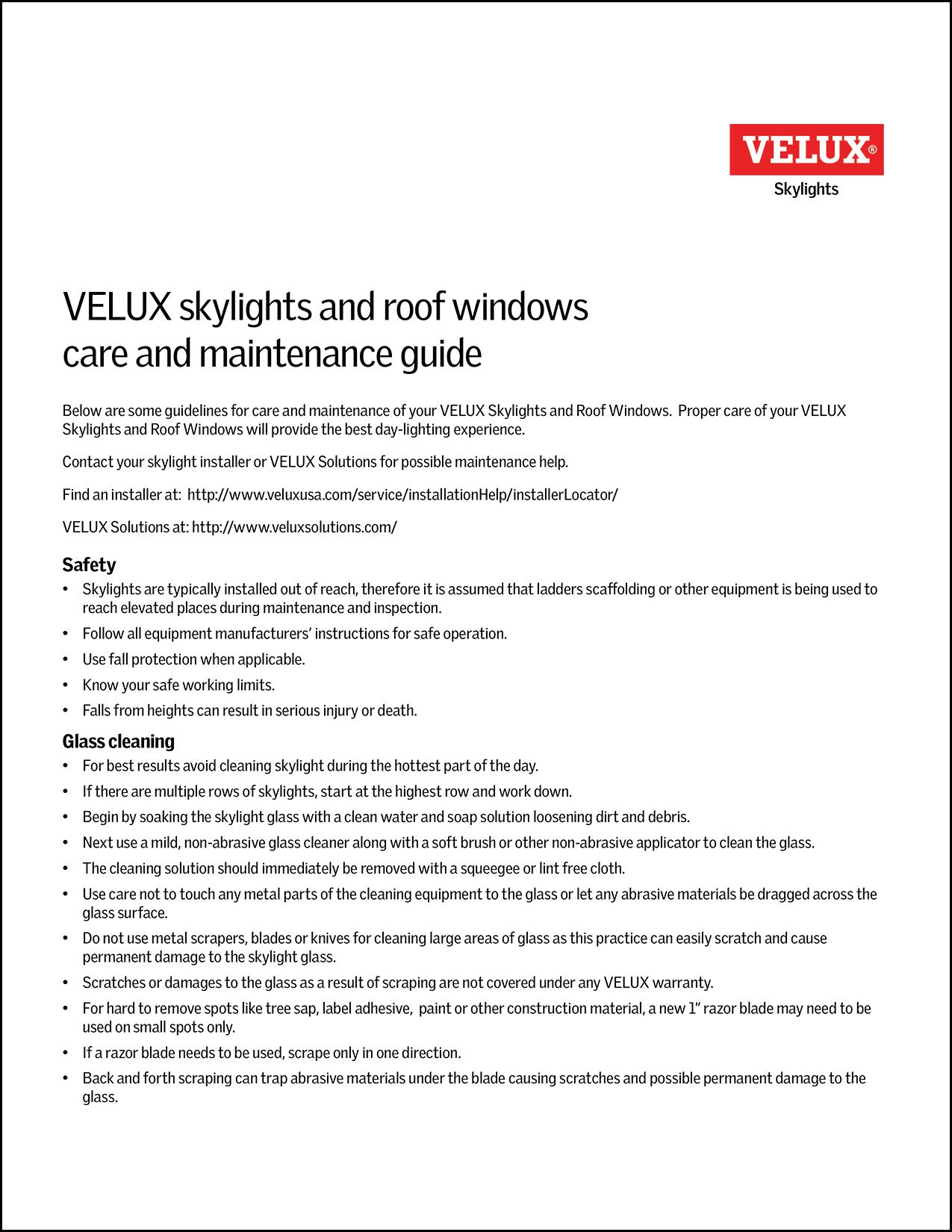 VELUX Catalog and Brochures